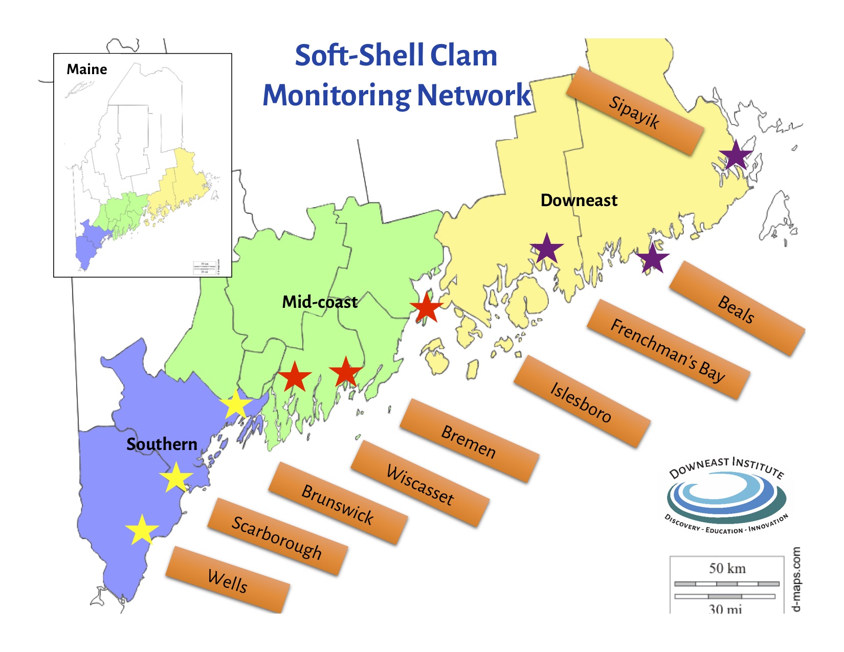Soft-shell clam recruitment monitoring network – The Mudflat